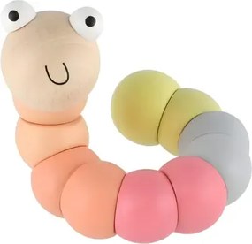 TEDDIES Dřevěný červík / Motorická hračka / Ohebný / 1 ks