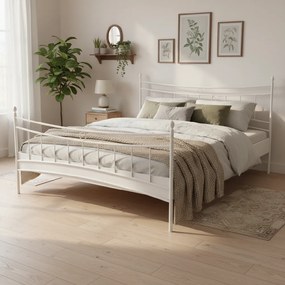Nábytek ATIKA s.r.o. Kovová postel MARIANA Barevne provedení: bílá, Rozměr: 80 x 200 cm
