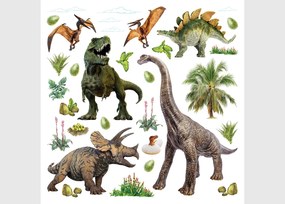 Dětská samolepka na zeď Dinosauři | 30 x 30 cm | DDKS3941