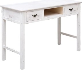 vidaXL Konzolový stolek 110 x 45 x 76 cm dřevo [284161] Barva: bílá s patinou