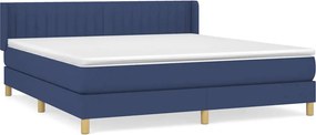 Box spring postel s matrací modrá 160x200 cm textil 3130447