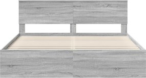 Rám postele Šedá Sonoma 180 x 200 cm Masivní borové dřevo 3410569