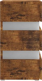 Noční stolek kouřový dub 45 x 35 x 67 cm kompozitní dřevo 326848
