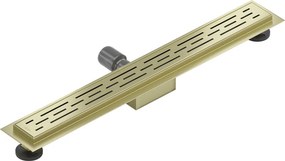 Mexen Flat, lineární podlahový žlab 60 cm, M01, zlatá matná, 1A20060-15