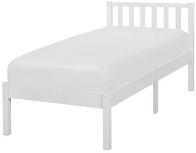 Dřevěná postel 90 x 200 cm bílá FLORAC Beliani