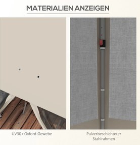 Skládací altán, výškově nastavitelný, síťové závěsy, taška na přenášení, kovový rám, 3 x 3 x 3 m, béžový