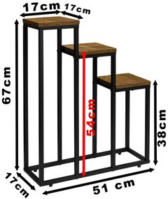 Stojan na květiny LOREN RUSTIC černý