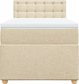 Box spring postel s matrací krémová 90x190 cm textil 3286554