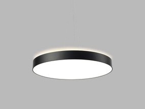 Stmívatelný LED lustr RINGO s aura efektem - černá, 54+6 W, 4940 lm, 600 mm, TRIAC