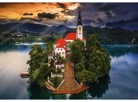 Trefl Puzzle Premium Plus - Photo Odyssey:Jezero Bled, Slovinsko 1000dílků 68,3x48cm v krabici 40x27cm