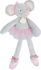 Doudou Dárková sada - Plyšová hračka myška šedá balerína 30 cm / od 0