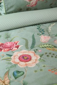 Pip Studio perkálové povlečení Everbloom Green - 140 x 200 + 70x90 (Oboustranné povlečení z bavlněného perkálu  )