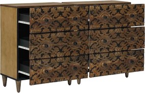 Servírovací skříň 2 ks 60 x 33,5 x 75 cm Masivní mangové dřevo 3310106