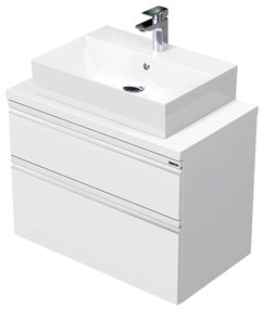 Intedoor Brave Desk skříňka s umyvadlem na desku BR DESK 80 2Z Barva: A0016 Bílá Lesk