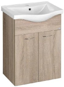 Aqualine Keramia Fresh - Umyvadlová skříňka 511x740x340 mm, dub platin 50058