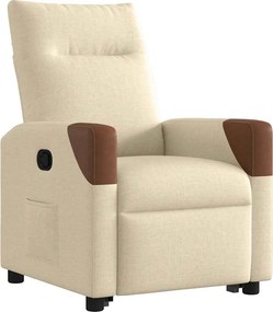 Zvedací polohovací křeslo krémové textil 3324010