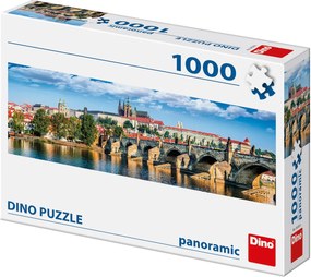 DINO Puzzle panoramatické 1000 dílků Pražský hrad 96x32cm skládačka dn545380