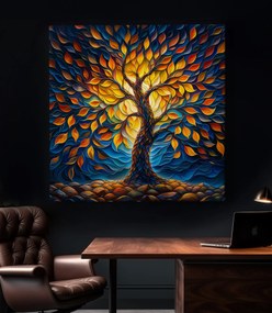 Obraz na plátně - Strom života Šupináč FeelHappy.cz Velikost obrazu: 100 x 100 cm
