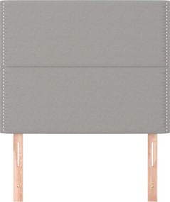 Čelo postele světle šedé 90x5x118/128 cm látkové 3116174