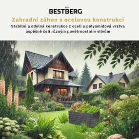 Vyvýšený zahradní záhon BestBerg VZ-1100A / 1100 l / 180 x 90 x 70 cm / šedá