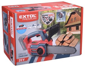 Aku pila řetězová Extol SHARE20V, BRUSHLESS, 30cm, bez baterie a nabíječky