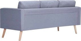 3místná pohovka textil světle šedá 242219