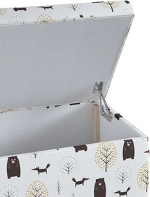 Čalouněná skříň barva hnědá látka vzorované