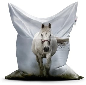 Sablio Sedací vak Classic Bílý kůň 3 - 150x100 cm