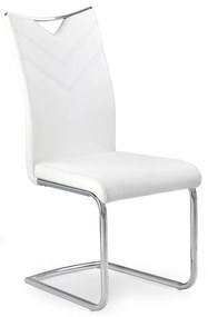 Jídelní židle Miley, bílá / stříbrná