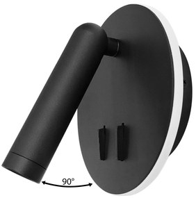 Toolight Toolight, LED nástěnné svítidlo 16x14cm, 10W, APP1614-1W, černá, OSW-06529