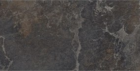 Mexen Blaze Nero glazovaná kamenina rekt. G1, podlahová-stěnová dlaždice 120 x 60 cm, carving - TL420-120-060-01