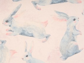Sada 2 sametových polštářů s motivem králíka 45 x 45 cm růžové RATIBIDA Beliani