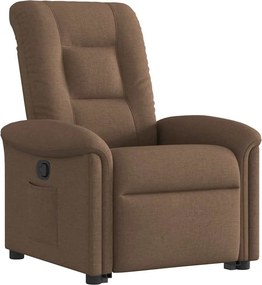 Zvedací polohovací křeslo hnědé textil 3303258