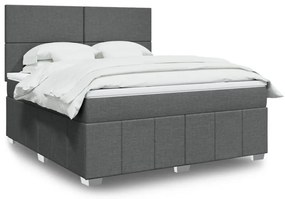 Box spring postel s matrací tmavě šedá 180x200 cm textil 3291741
