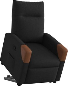 Zvedací polohovací křeslo černé textil 3324008