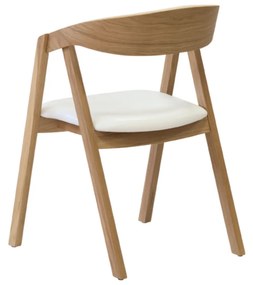 Dubová jídelní židle GEORGE se světlým sedákem ART06583