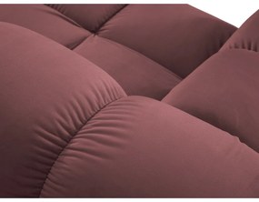 Růžová sametová pohovka 379 cm Bellis – Micadoni Home