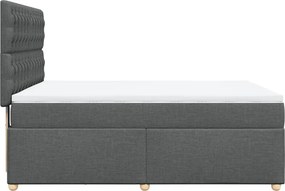 Box spring postel s matrací tmavě šedý 140 x 190 cm textil 3293583