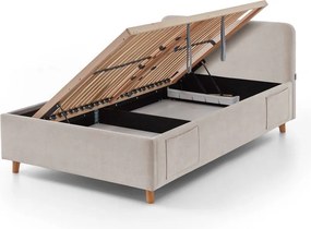 Béžová dětská postel s úložným prostorem s roštem 120x200 cm Cosy – Meise Möbel