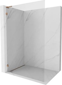 Mexen, Mexen Lunar L sprchová stěna levá 90 x 200 cm, průhledná 8 mm, růžové zlato - 830L-090-000-60-00-L