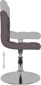 Otočné jídelní židle 2 ks taupe textil 334218