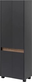 Schildmeyer Vysoká skříň »Cosmo«, moderní bezúchytkové otevírání dveří. (2-dveřová (šířka 57 cm), antracitová)