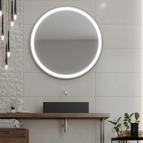 Kulaté zrcadlo do koupelny s LED osvětlením C1 premium