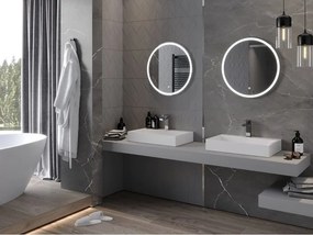 Mexen Gobi koupelnové zrcadlo podsvícené, kulaté 60 cm, LED 6000K, proti mlze - 9801-060-060-611-00