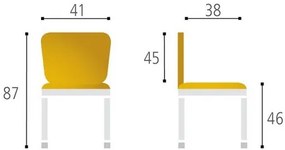 Dřevěná jídelní židle RITA – třešeň, chrom Office Pro