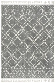 Kusový koberec Karof 2588A 43 Třásně šedý krémový Rozměr: 80x150 cm