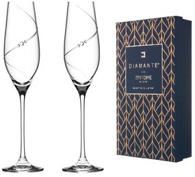 Diamante sklenice na šampaňské Silhouette City s kamínky Swarovski 210 ml 2KS