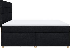 Box spring postel s matrací černá 200x200 cm textil 3293689