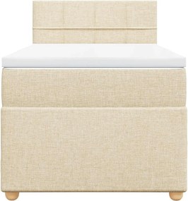 Box spring postel s matrací krémová 80 x 200 cm textil 3286512
