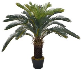 Umělá rostlina cykas japonský s květináčem zelená 90 cm 280185